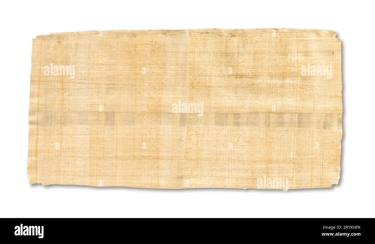 Old papyrus texture isolated on white background. Banner wallpaper ...