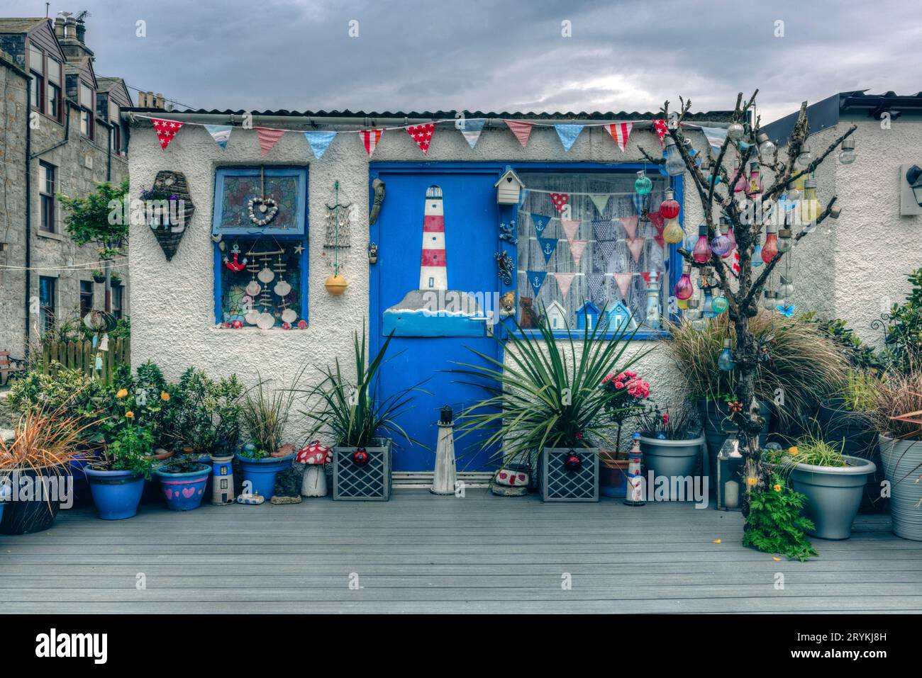 Historic fishing village Footdee near the Aberdeen Harbour, Scotland ...