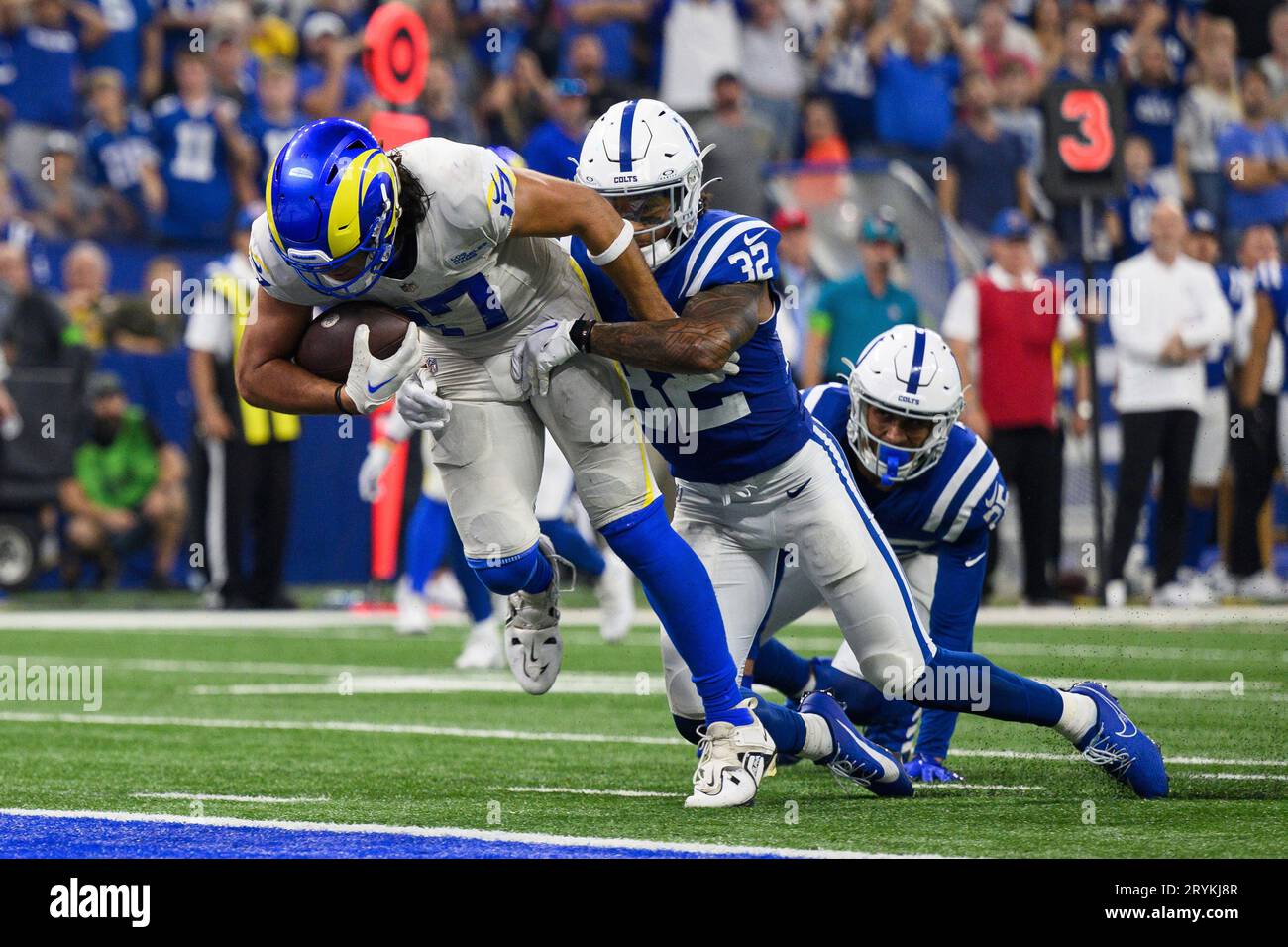 Los Angeles Rams wide receiver Puka Nacua (17) gets past Indianapolis ...