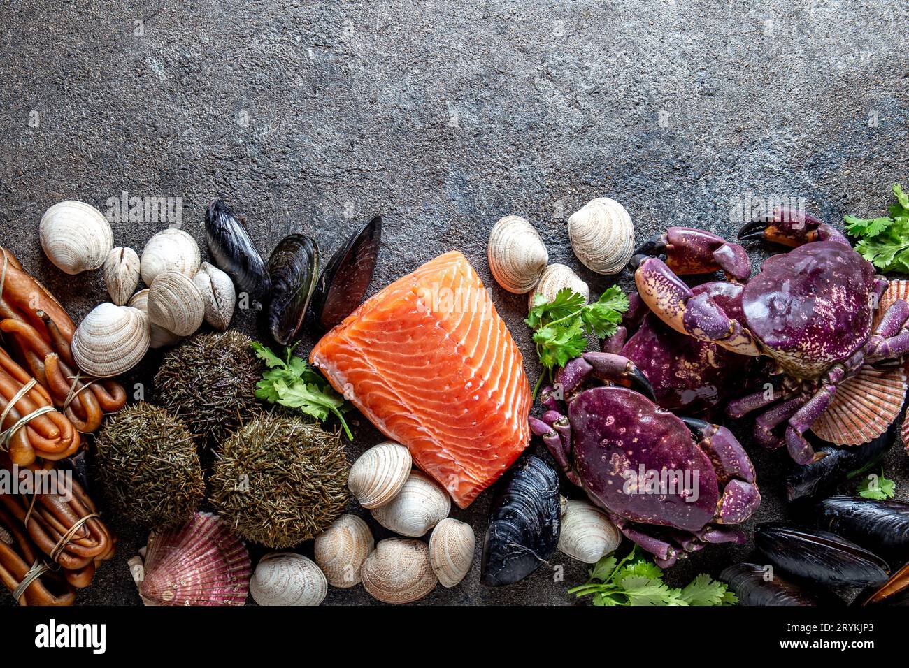 PACIFIC SEAFOOD. Fresh salmon, crabs ostions clams mussels, seaweed ...