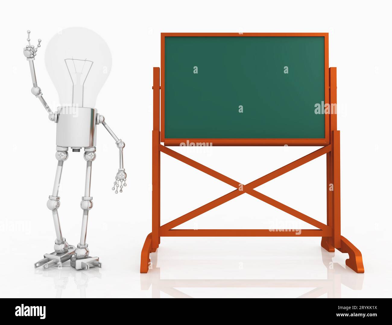 Light bulb figure with chalkboard Stock Photo - Alamy