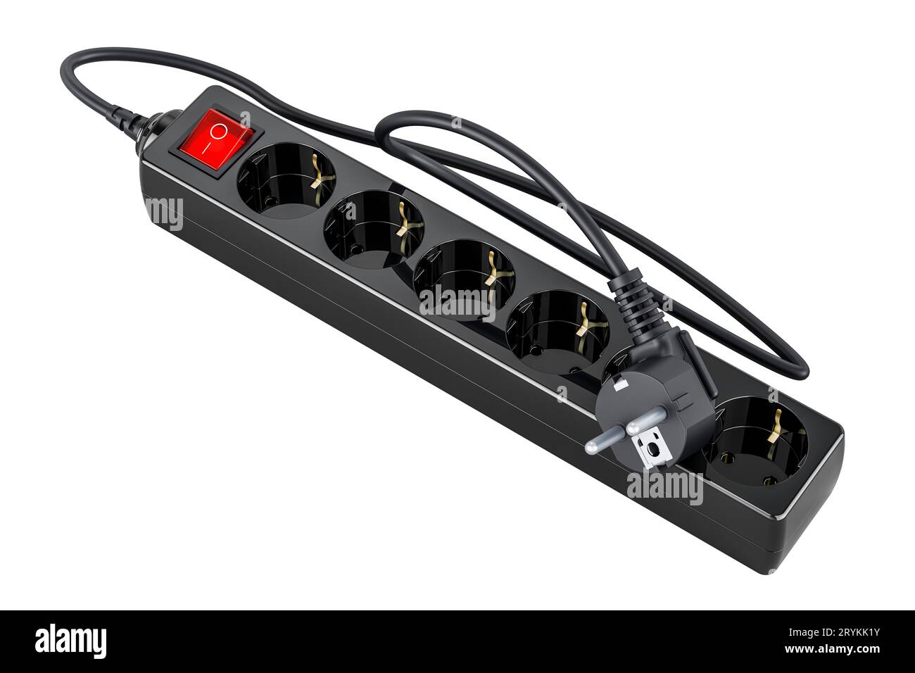 Surge protector or spike suppressor. 3D rendering isolated on white ...