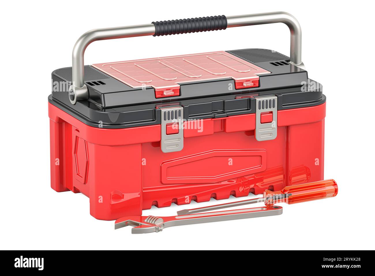 Plastic Toolbox, Portable Tool Box, Tool Organizer with Extra Storage ...