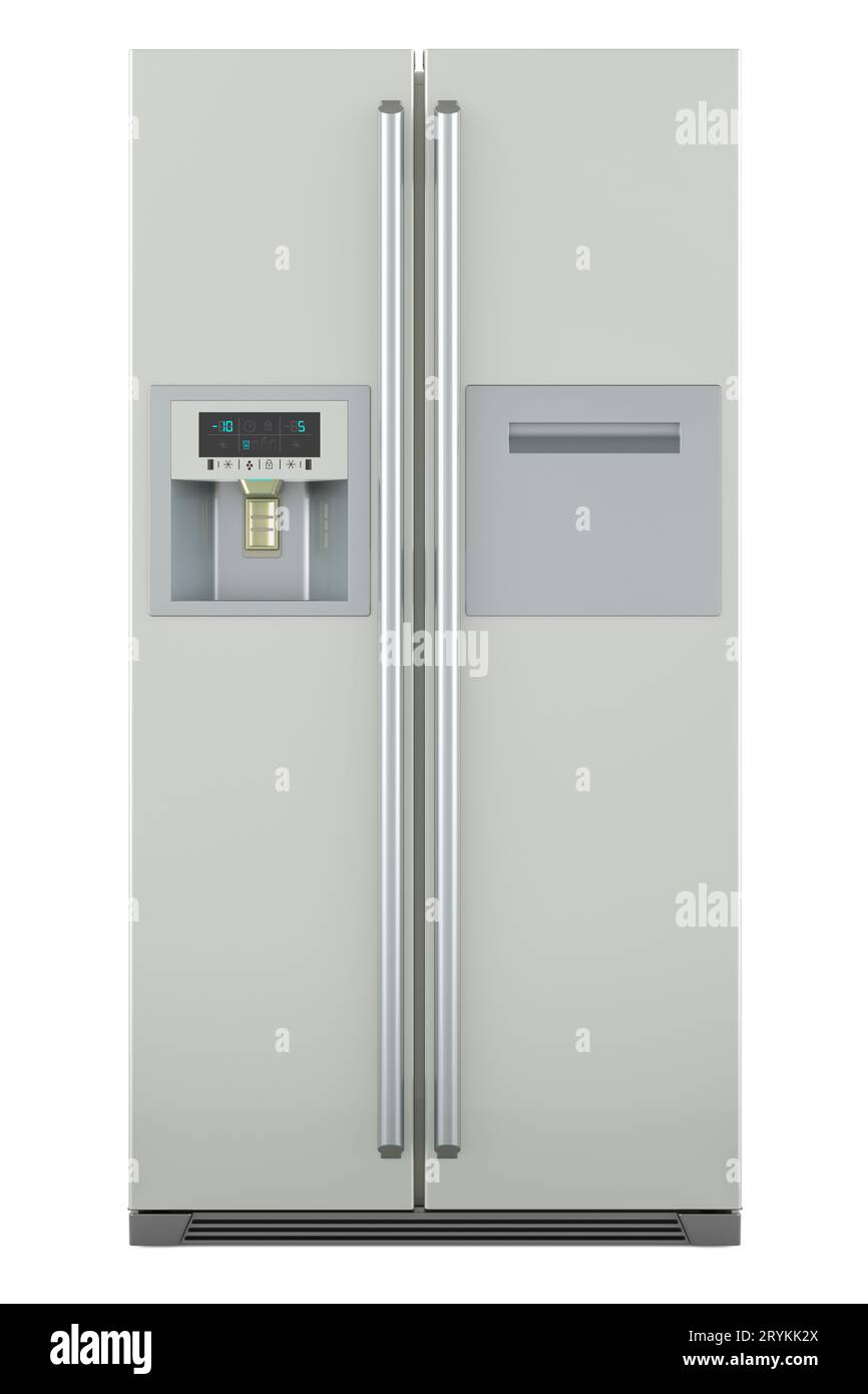 Side-by-Side Refrigerator, Fridge with side-by-side door system, 3D ...