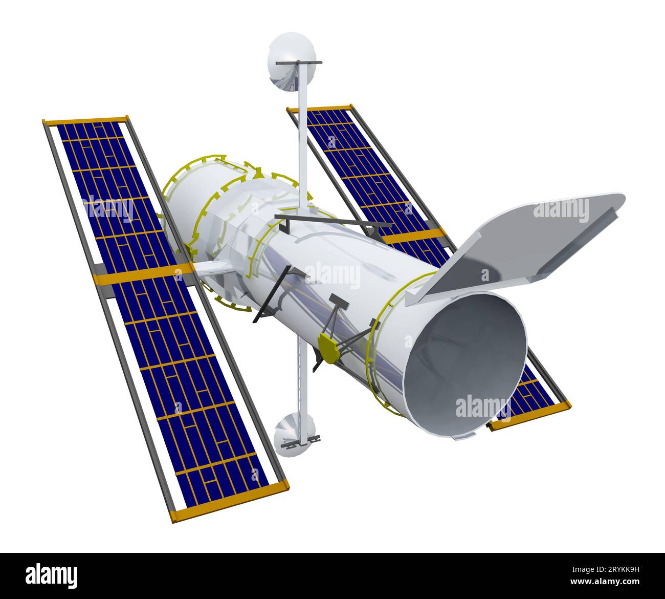 Satellite isolated on white background Stock Photo - Alamy