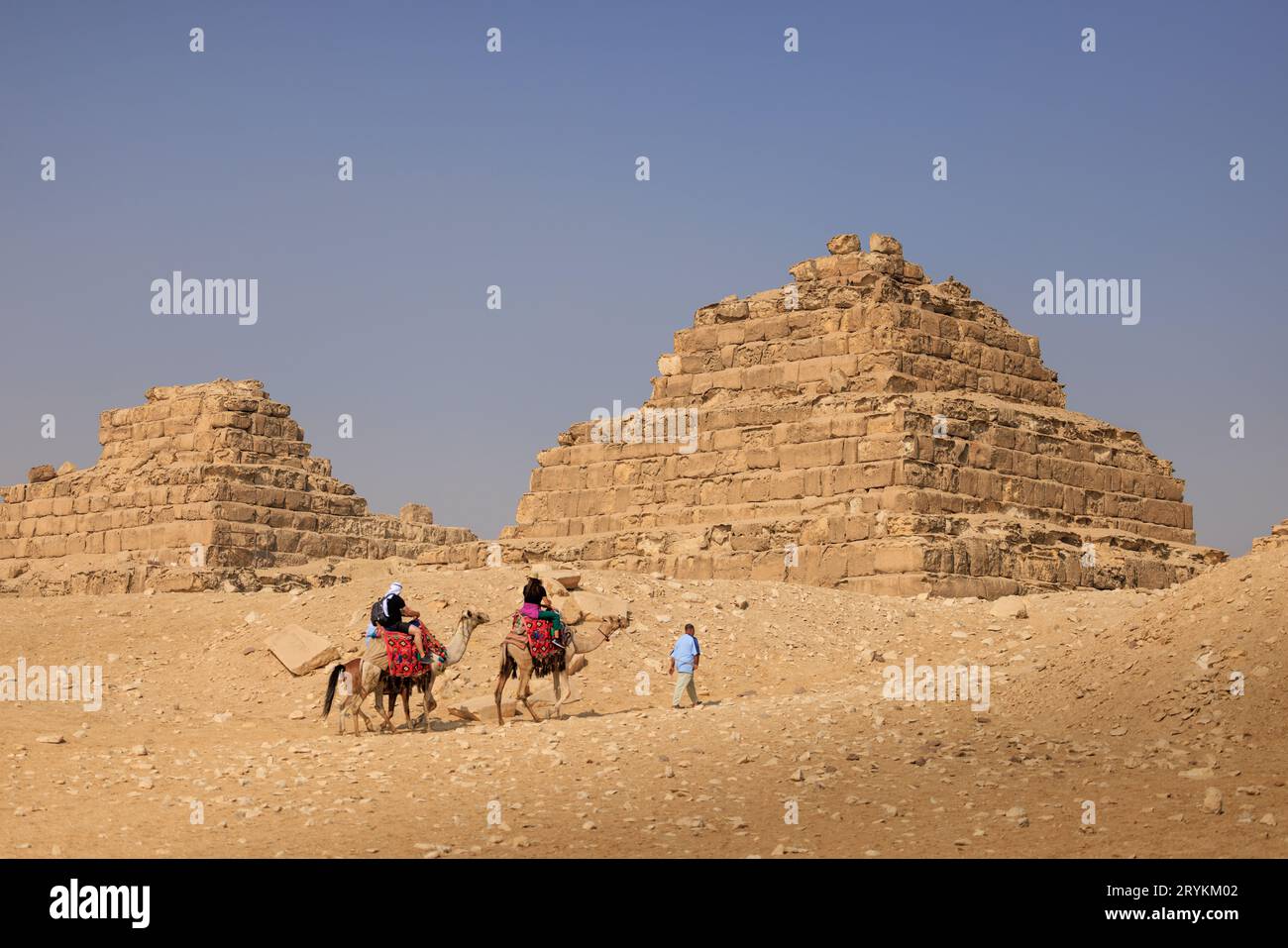Gizeh pyramids near Cairo - Egypt Stock Photo - Alamy
