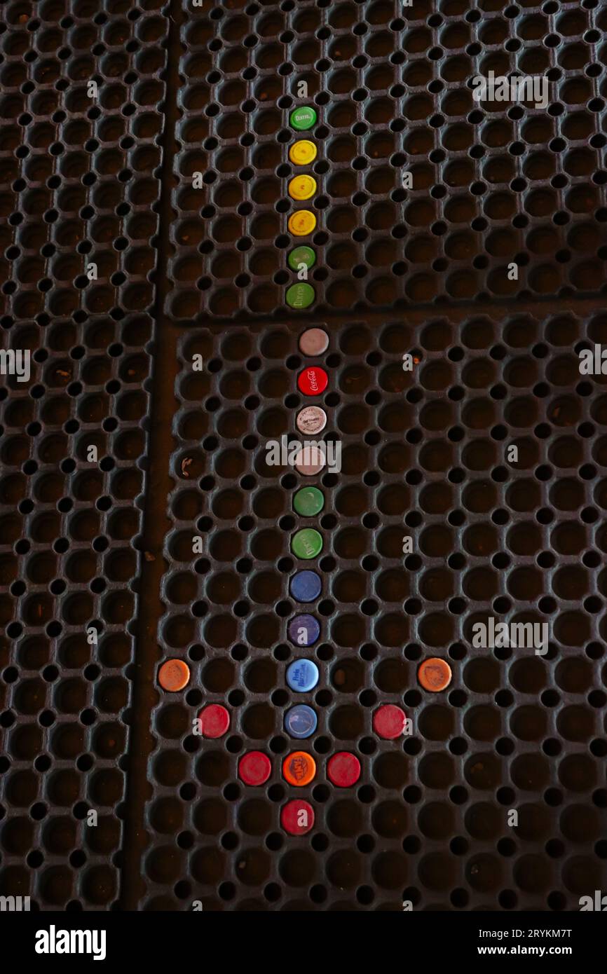 Arrow pointing out the direction on the floor of Gondola Sinaia in ...