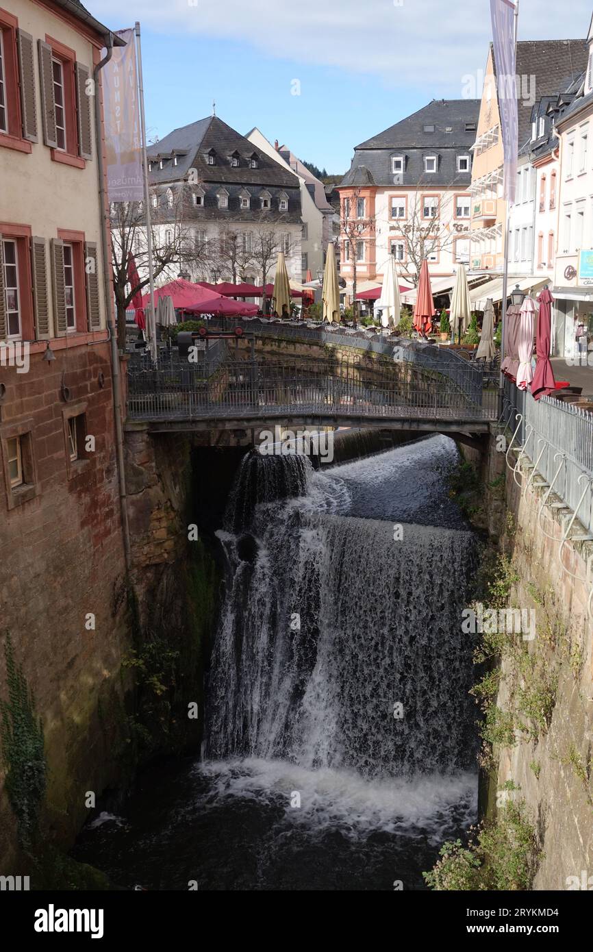 Waterfall in Saarburg Stock Photo - Alamy