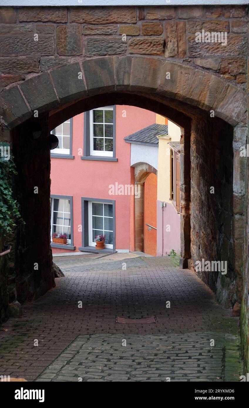 Torbogen in Saarburg Stock Photo - Alamy
