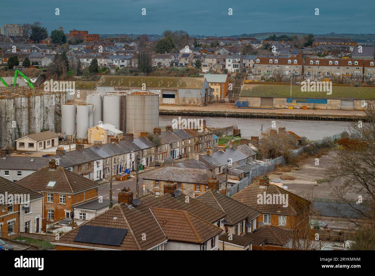 Small houses in the drogheda port, small suburb of the city of drogheda ...