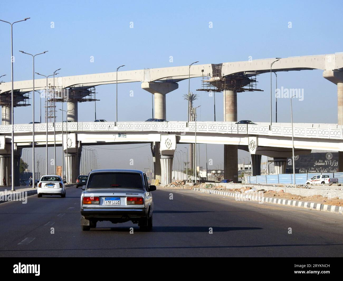 Cairo, Egypt, September 10 2023: A construction site of new projects of ...