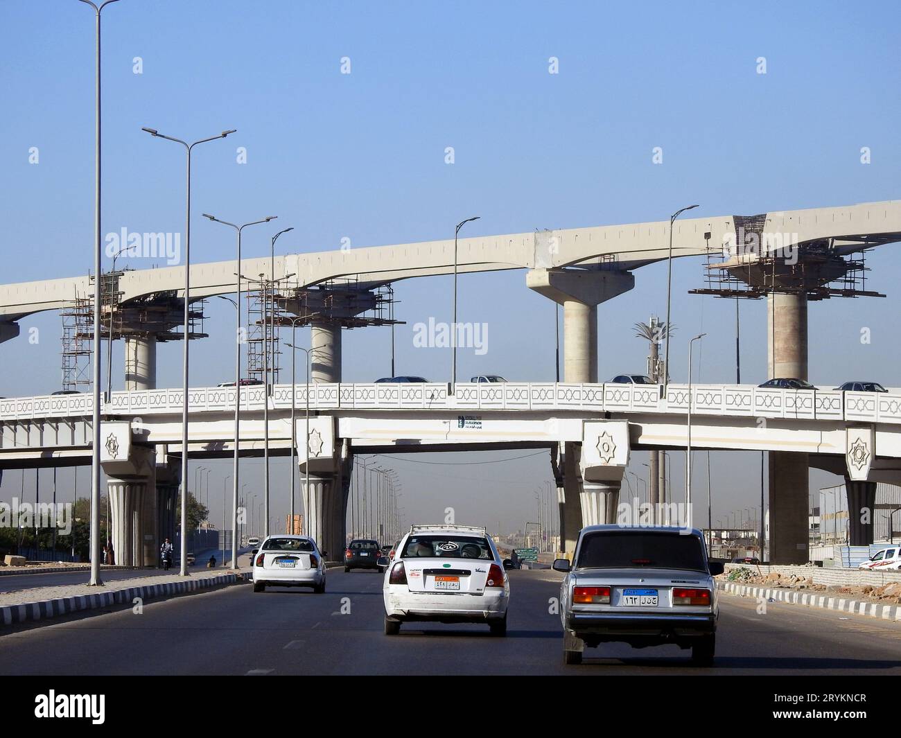 Cairo, Egypt, September 10 2023: A construction site of new projects of ...