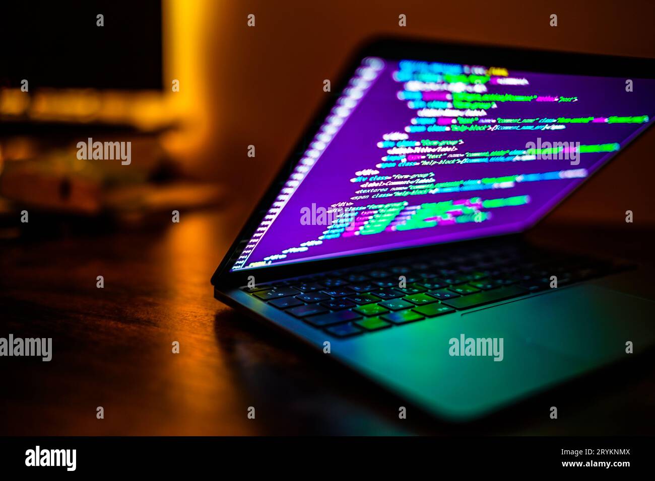 PC screen where the program is reflected Stock Photo - Alamy