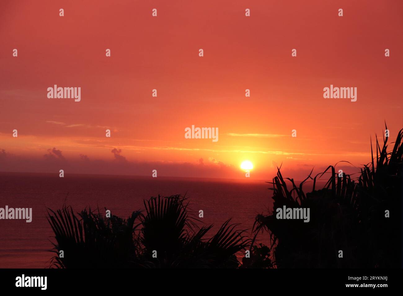 nice susnet landscape on sea Stock Photo - Alamy