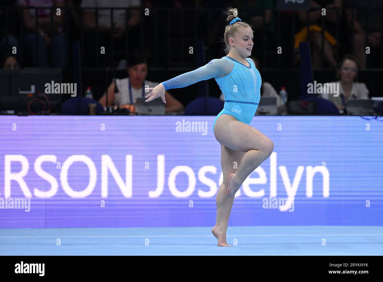Antwerp, Belgium. 01st Oct, 2023. ROBERSON Joscelyn (USA) floor during ...