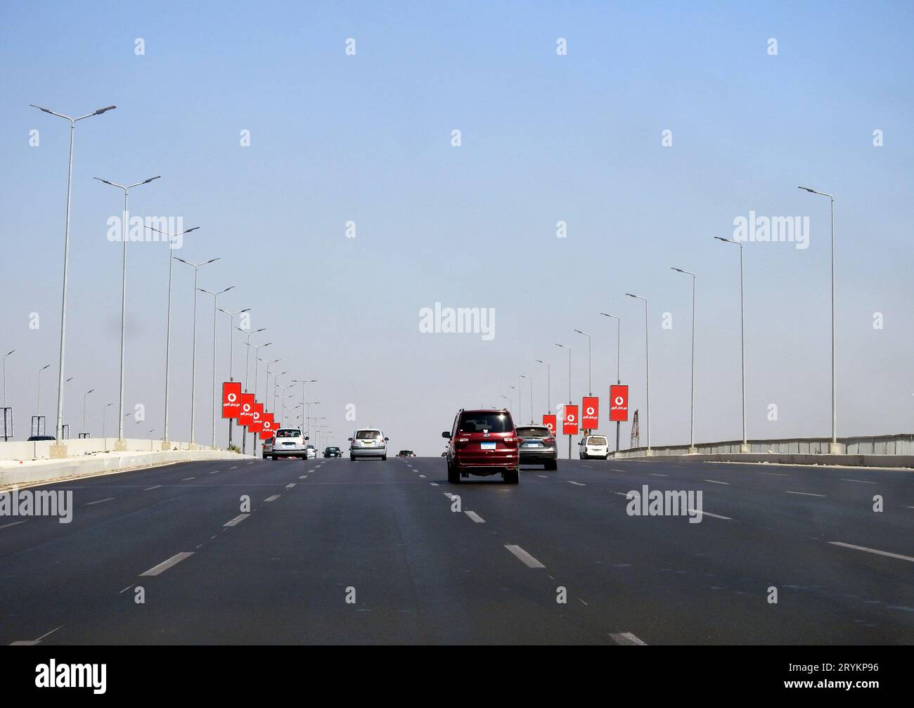Giza, Egypt, September 16 2023: 26th of July corridor road development ...