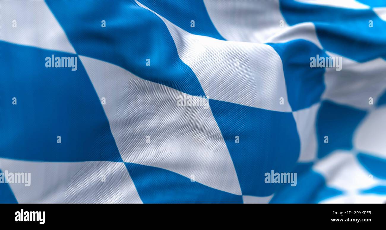 Bavaria blue white lozenge flag hi-res stock photography and images - Alamy