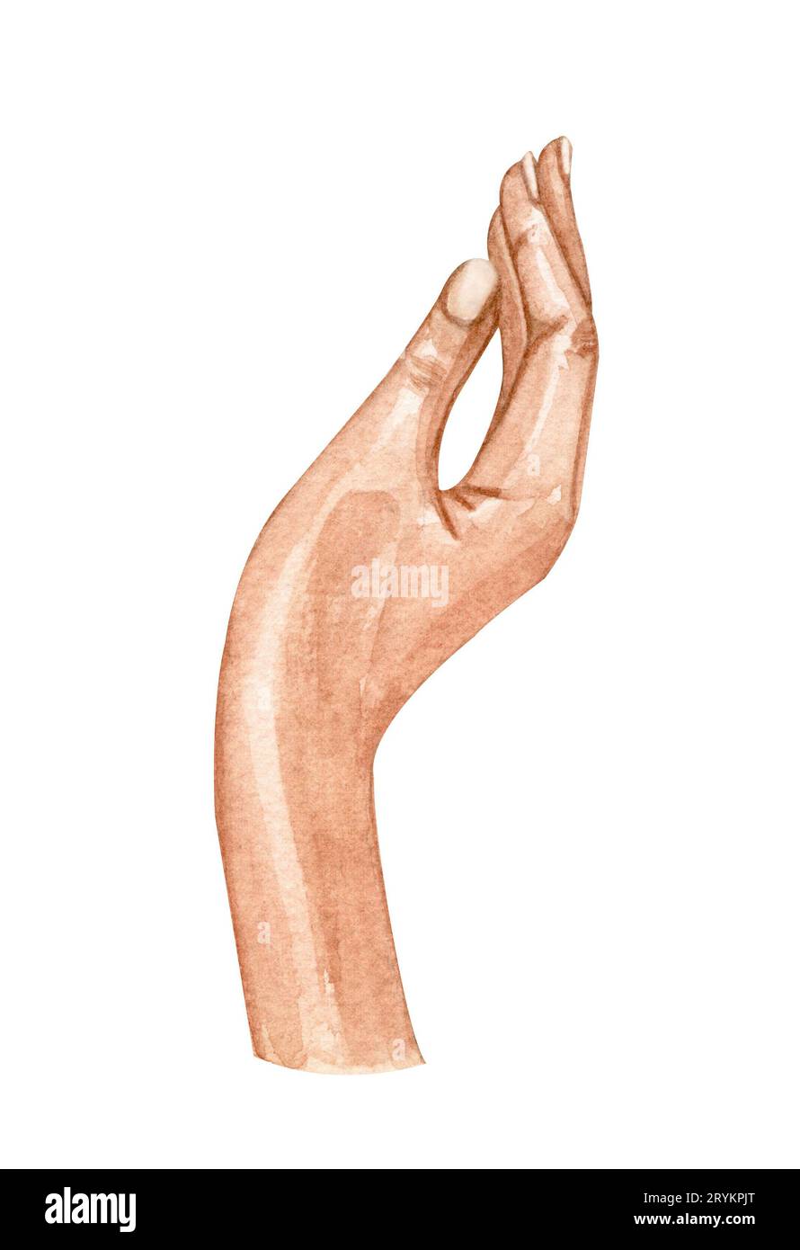Watercolor hand illustration. Holding hands. Hope concept. charity ...