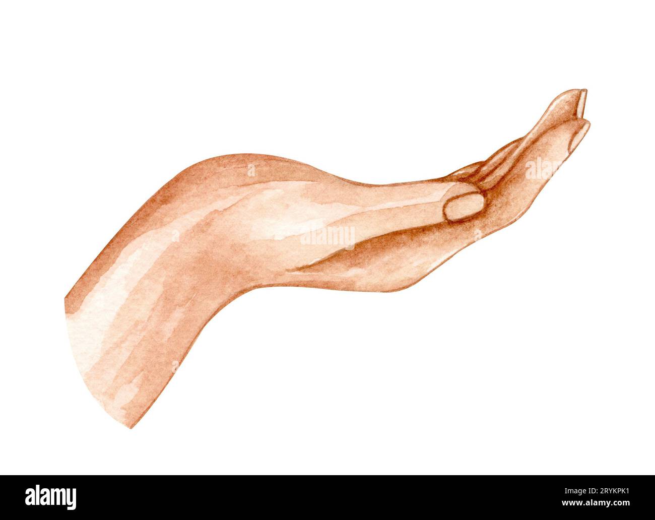 Watercolor hand illustration. Holding hands. Hope concept. charity ...