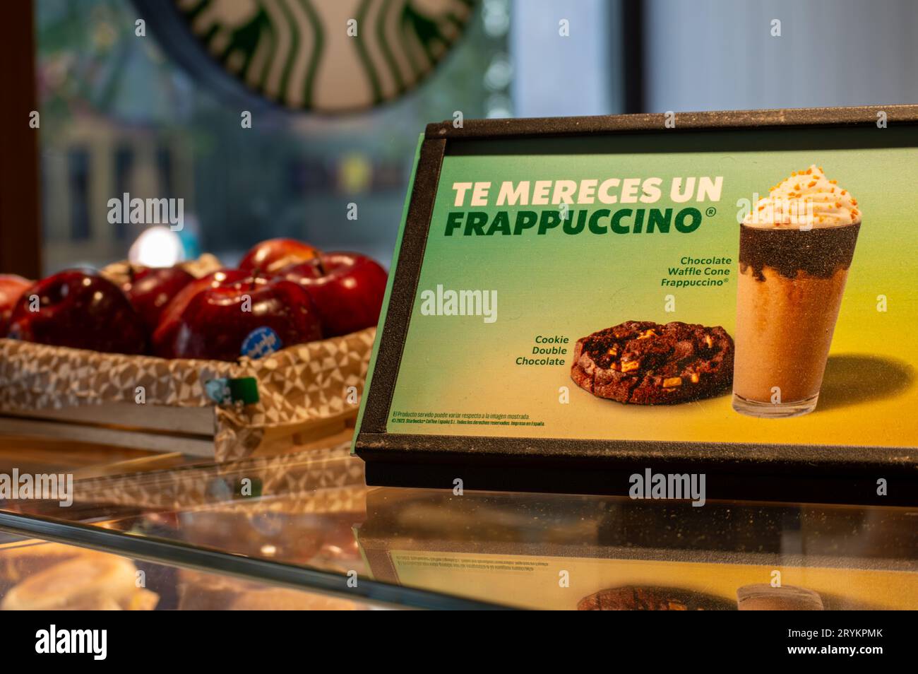 MADRID, SPAIN - JULY 8, 2023: Starbucks cafe in Madrid, Spain on July 8 ...