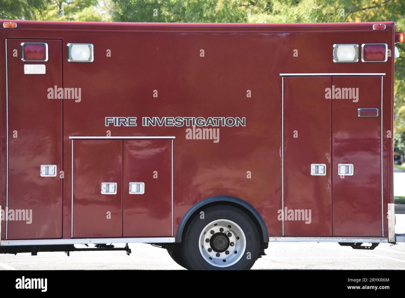 Paramus, United States. 01st Oct, 2023. Fire investigation vehicle at ...