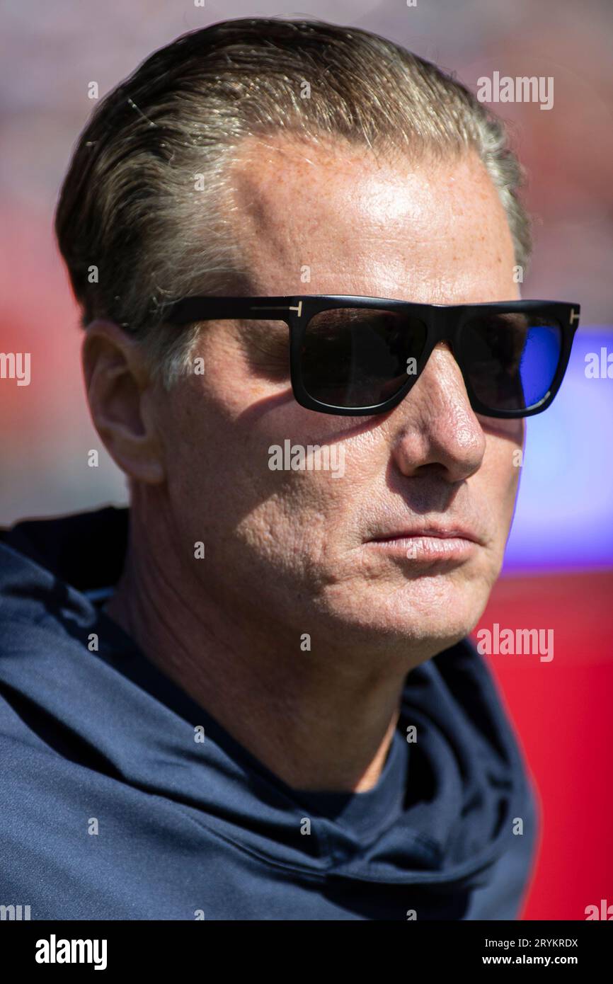 Chicago, IL, USA. 1st Oct, 2023. Chicago Bears head coach Matt Eberflus ...