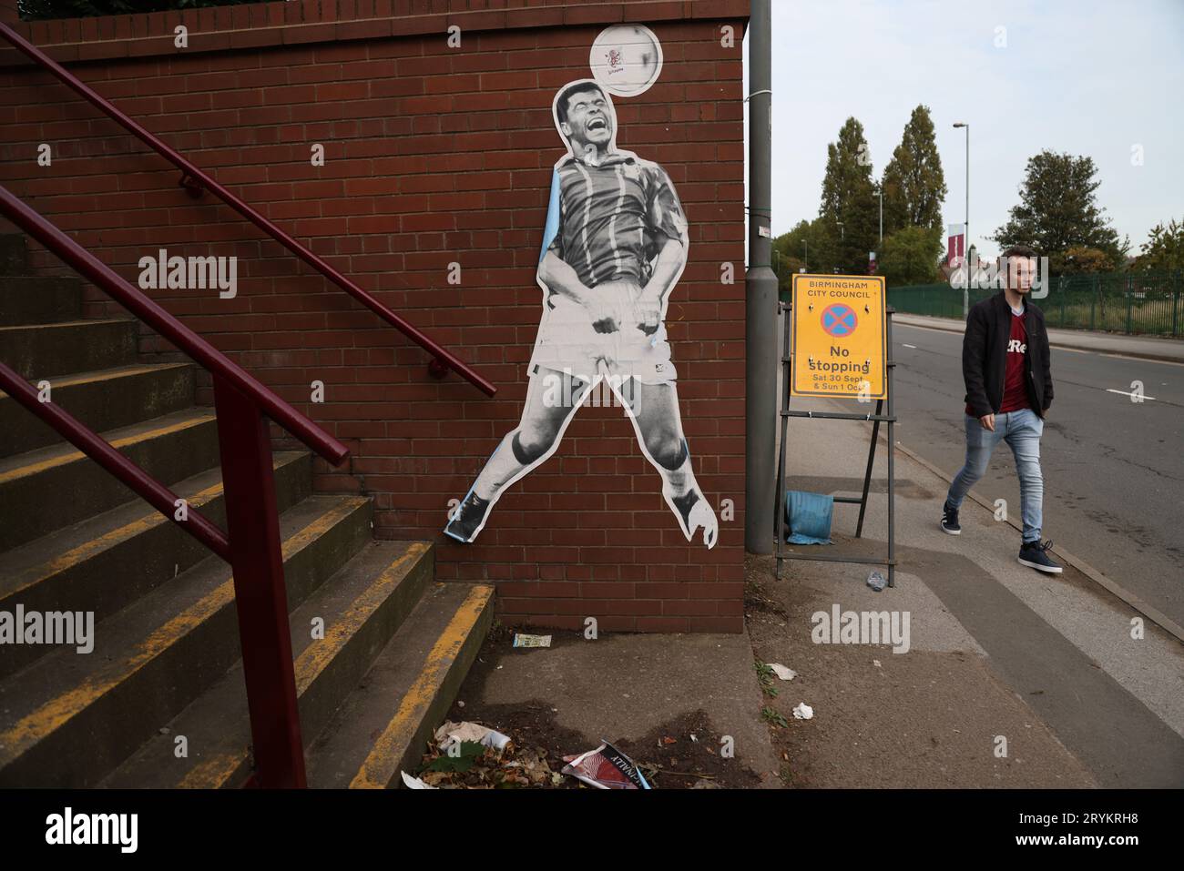 Birmingham, UK. 30th Sep, 2023. A poster of Paul McGrath in Witton Lane ...