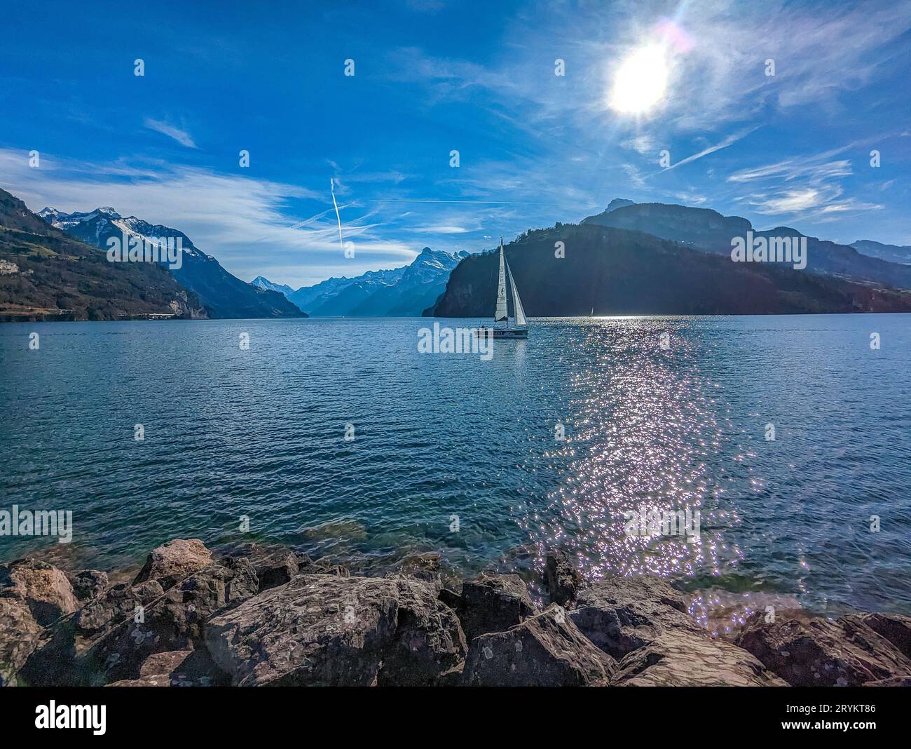 Brunnen switzerland aerial hi-res stock photography and images - Alamy