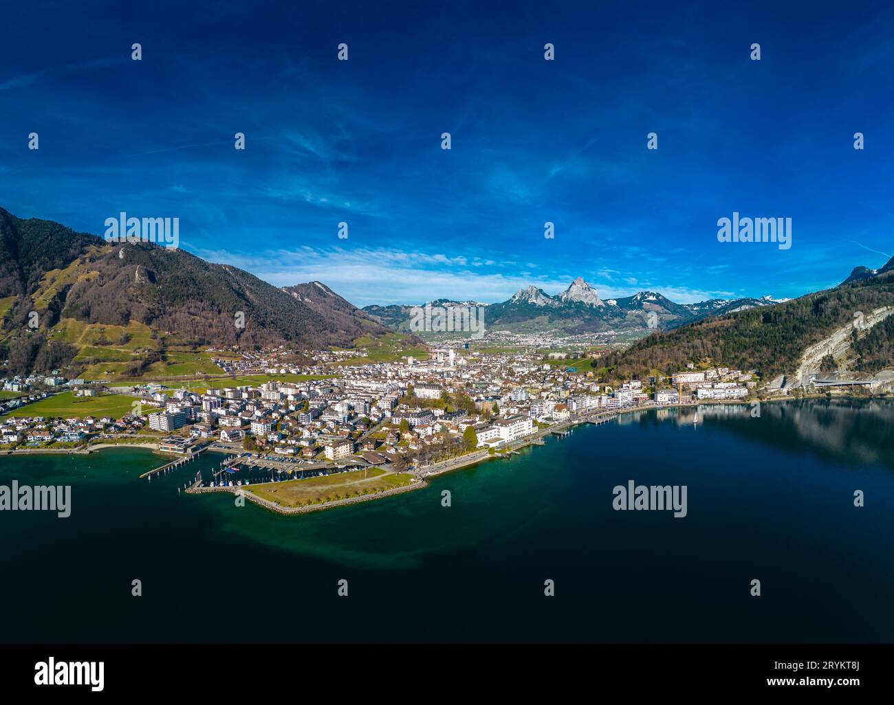 Brunnen switzerland aerial hi-res stock photography and images - Alamy