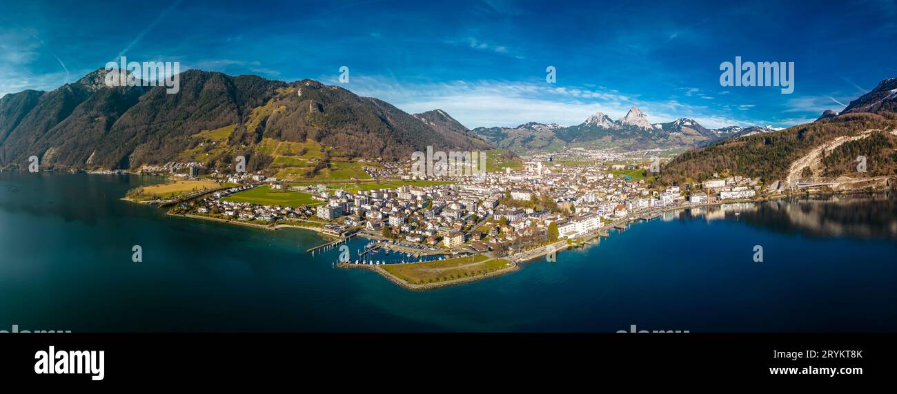 Brunnen switzerland aerial hi-res stock photography and images - Alamy