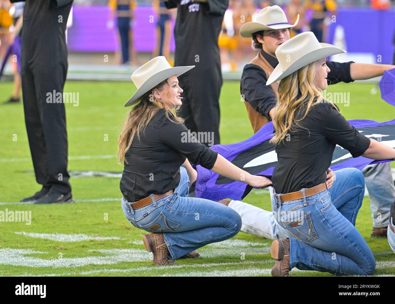 Fort Worth, Texas, USA. 30th Sep, 2023. TCU Horned Frogs rangers hold ...