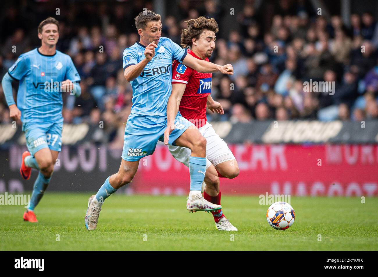 Randers, Denmark. 01st Oct, 2023. Alexander Lind (9) of Silkeborg IF ...