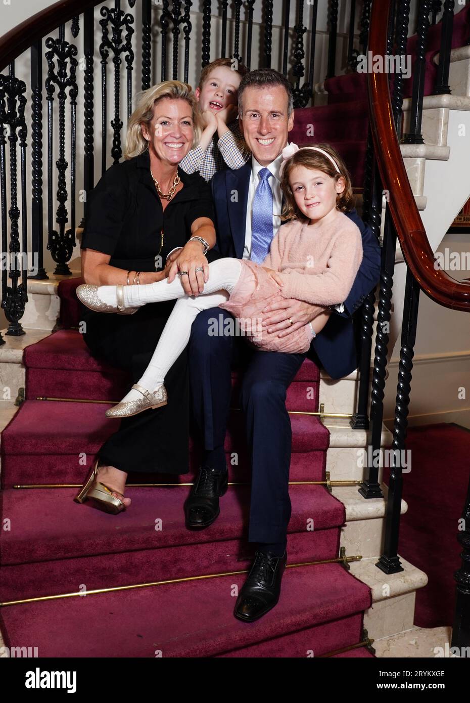 Anton du Beke with his wife Hannah Summers, and their children George ...