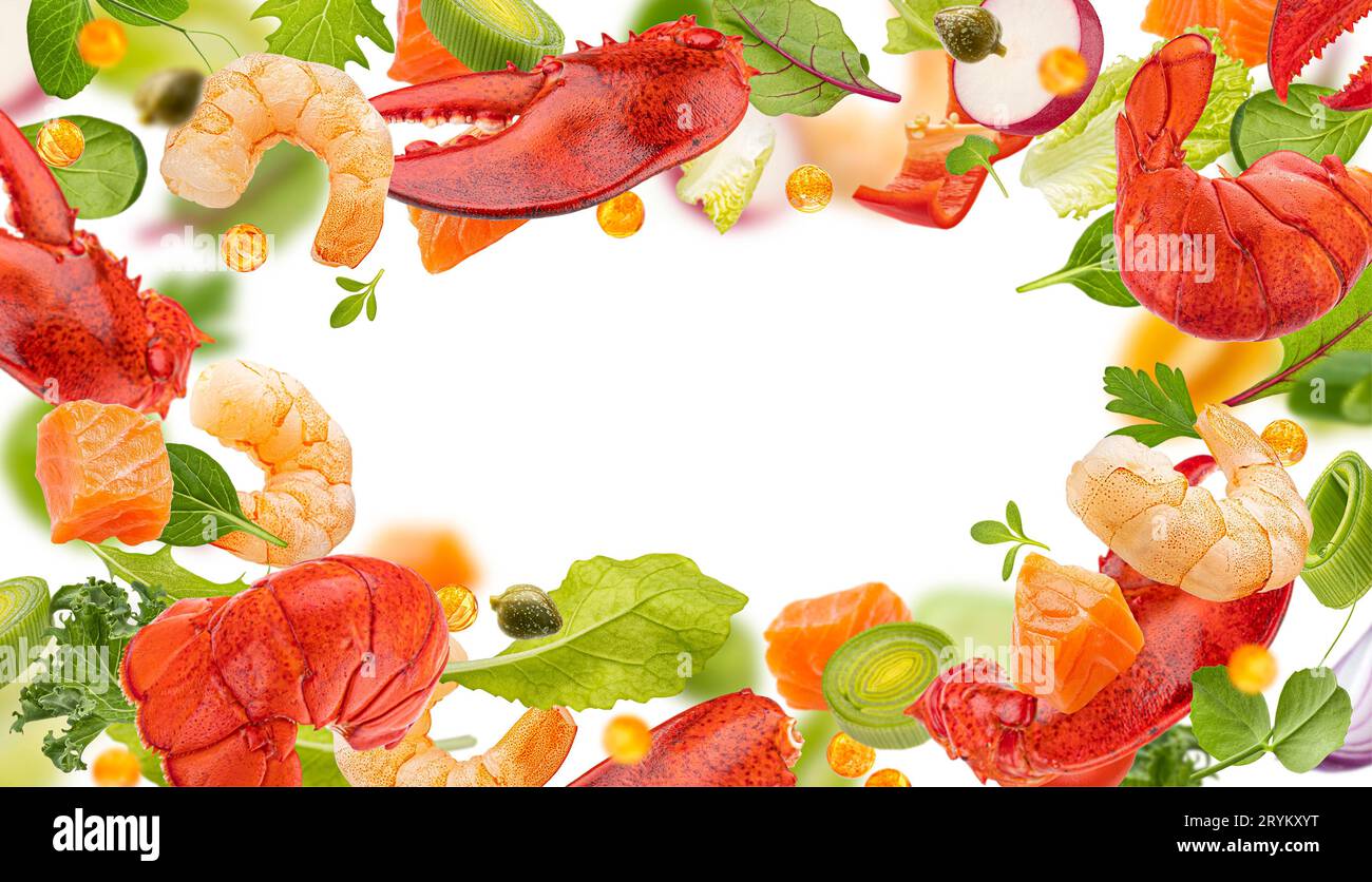 Asian ingredients falling hi-res stock photography and images - Alamy