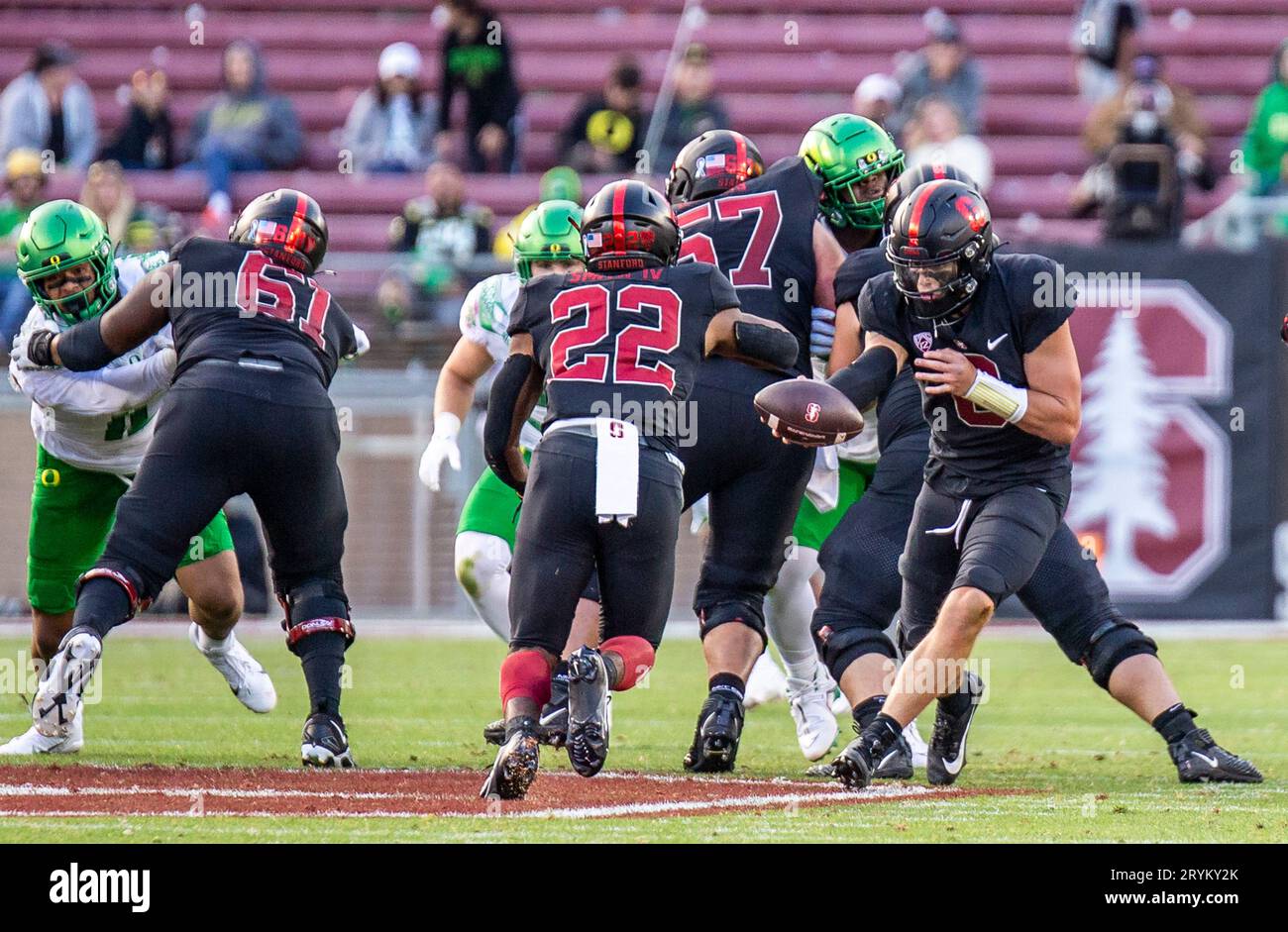 September 30 2023 Palo Alto, CA USA Stanford quarterback Justin Lamson ...