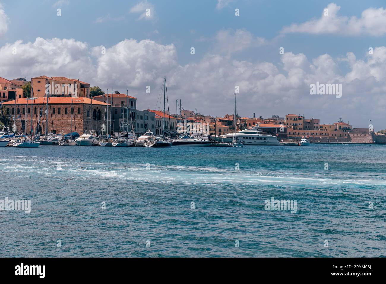 Chania, Crete - September 18, 2023: The Old Venetian Harbour of Chania ...