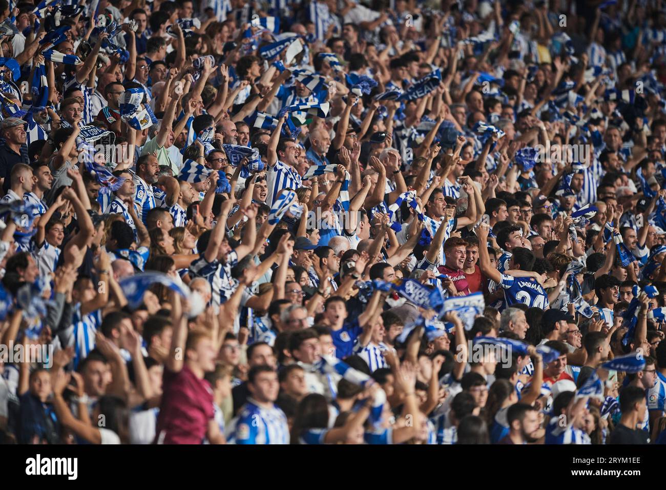 Real sociedad reale arena fans hi-res stock photography and images - Alamy