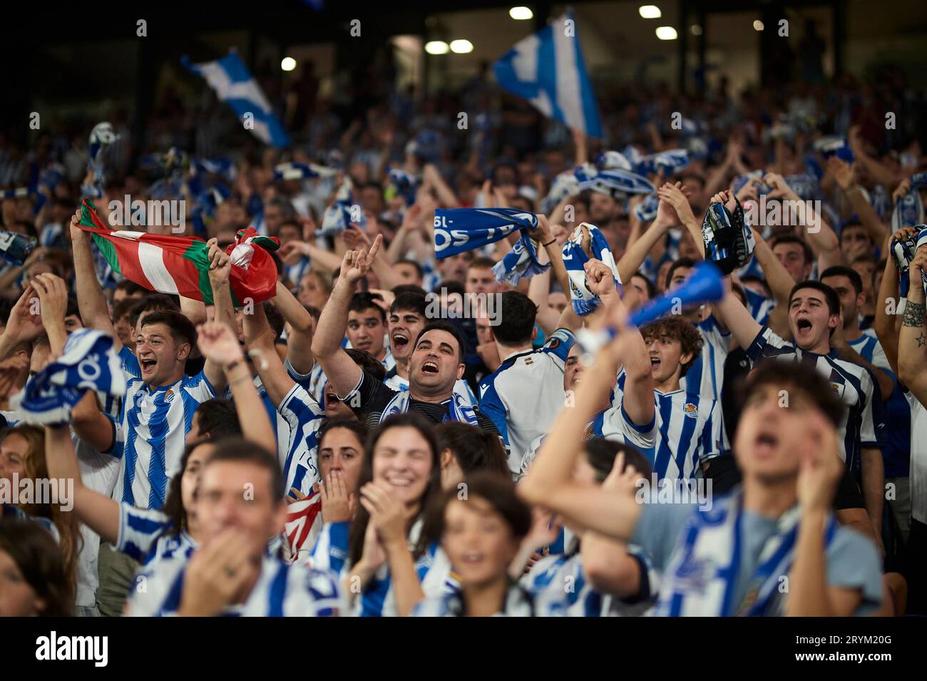 Real sociedad reale arena fans hi-res stock photography and images - Alamy