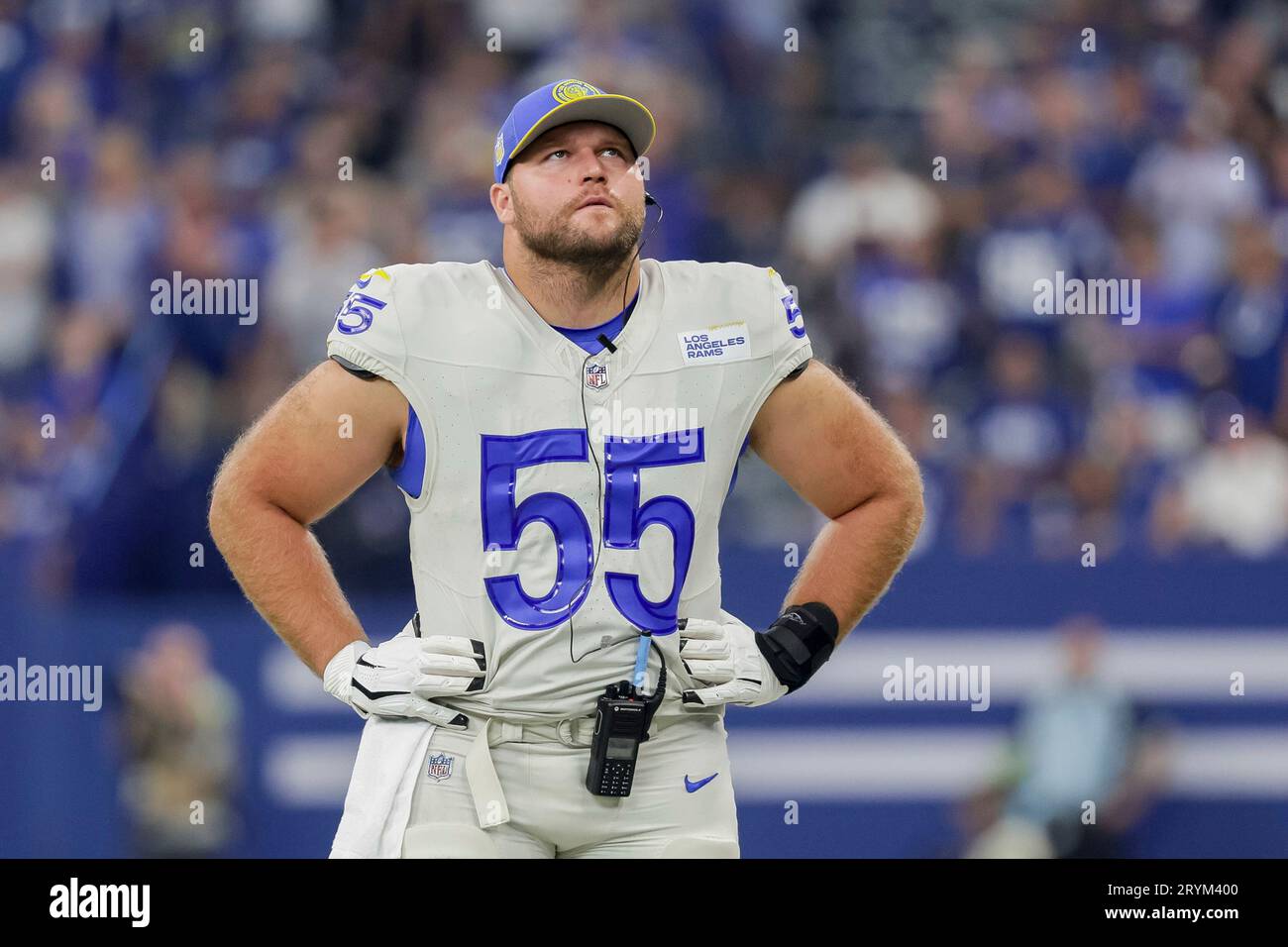October 1, 2023, Indianapolis, Indiana, U.S: Los Angeles Rams center ...