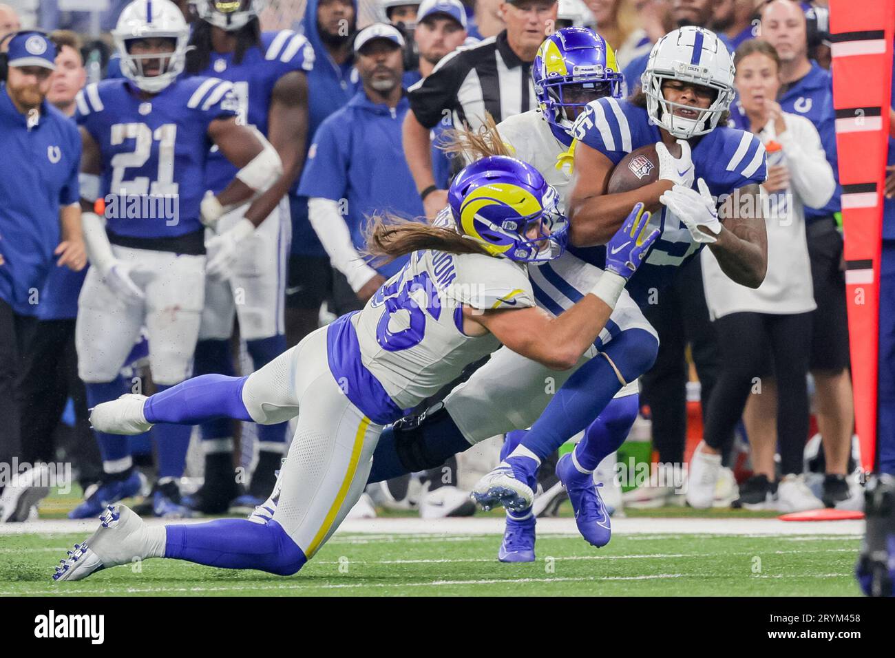 Indianapolis, Indiana, USA. 1st Oct, 2023. Indianapolis Colts tight end ...