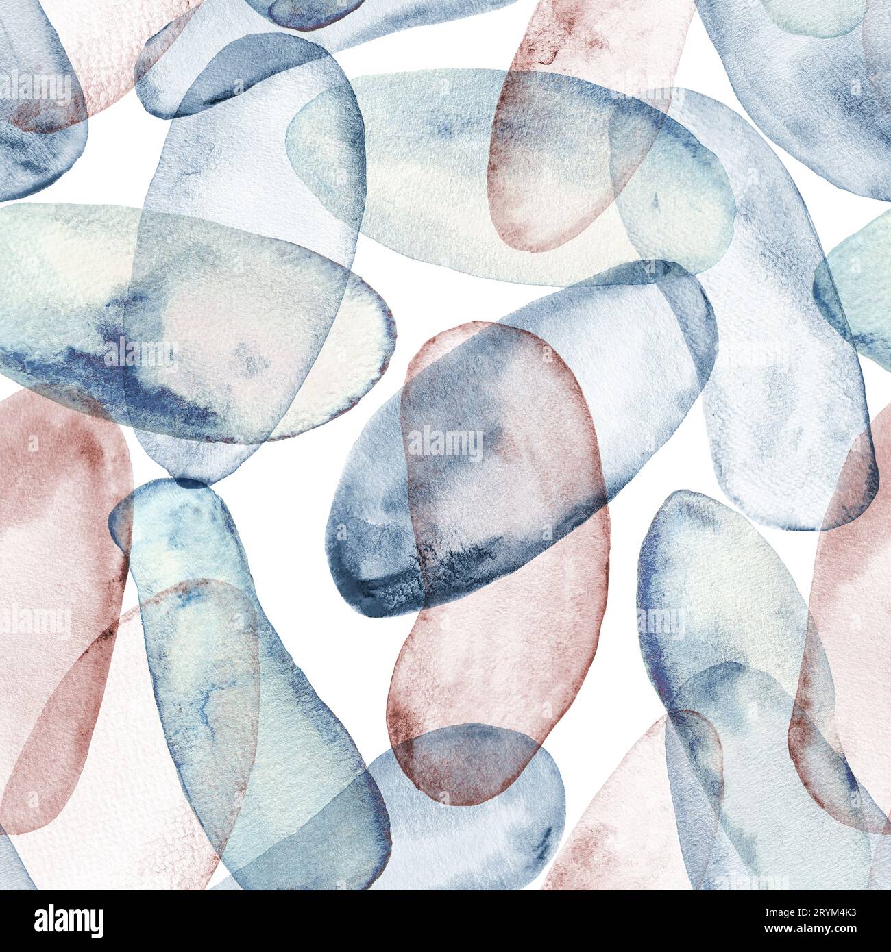 Abstract watercolor ellipses stain forms color background. Hand drawn ...