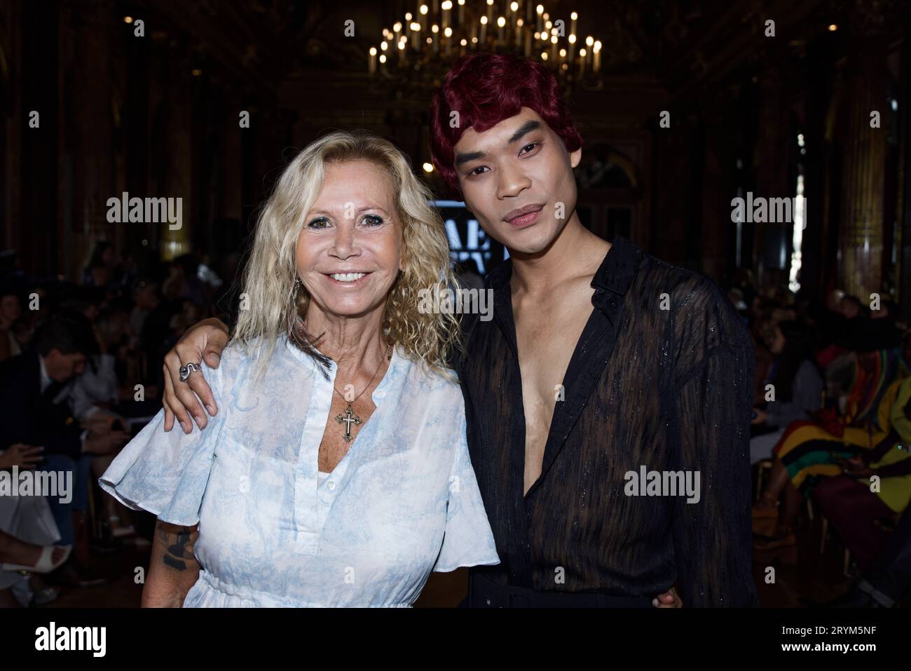 Paris, France. 1st Oct, 2023. Fiona Gelin and Jeremy Bellet attend the ...