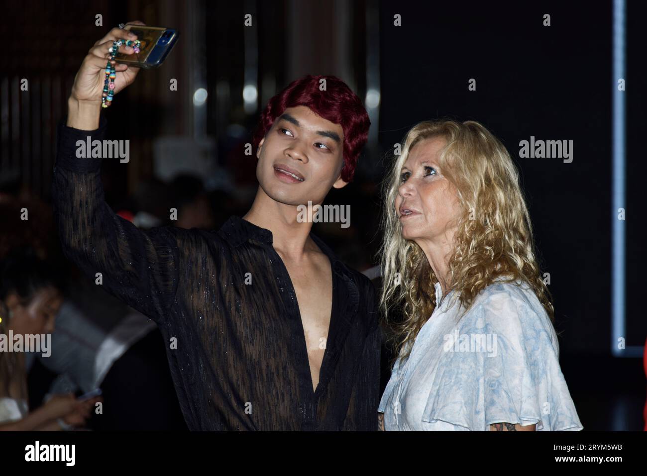 Paris, France. 1st Oct, 2023. Fiona Gelin and Jeremy Bellet attend the ...