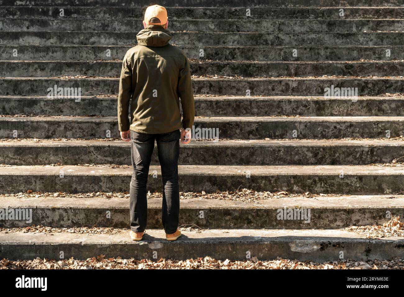Confused man rear view hi-res stock photography and images - Alamy