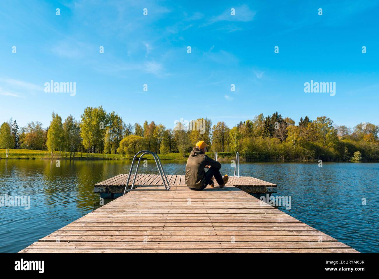 Man by broken bridge hi-res stock photography and images - Alamy