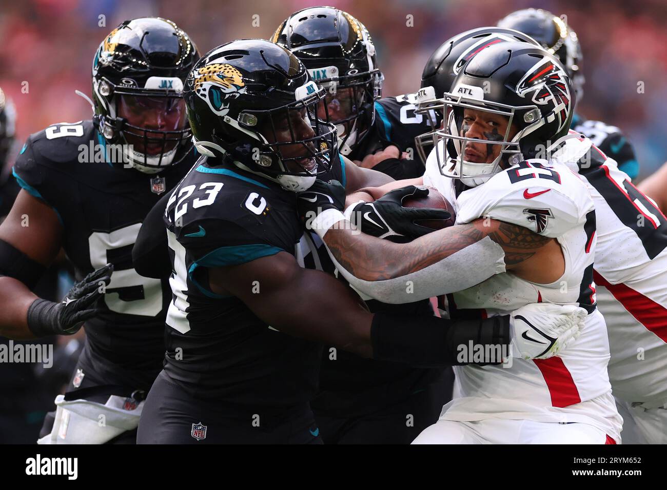 Wembley Stadium, London, UK. 1st Oct, 2023. NFL UK Football, Atlanta Falcons versus Jacksonville ...