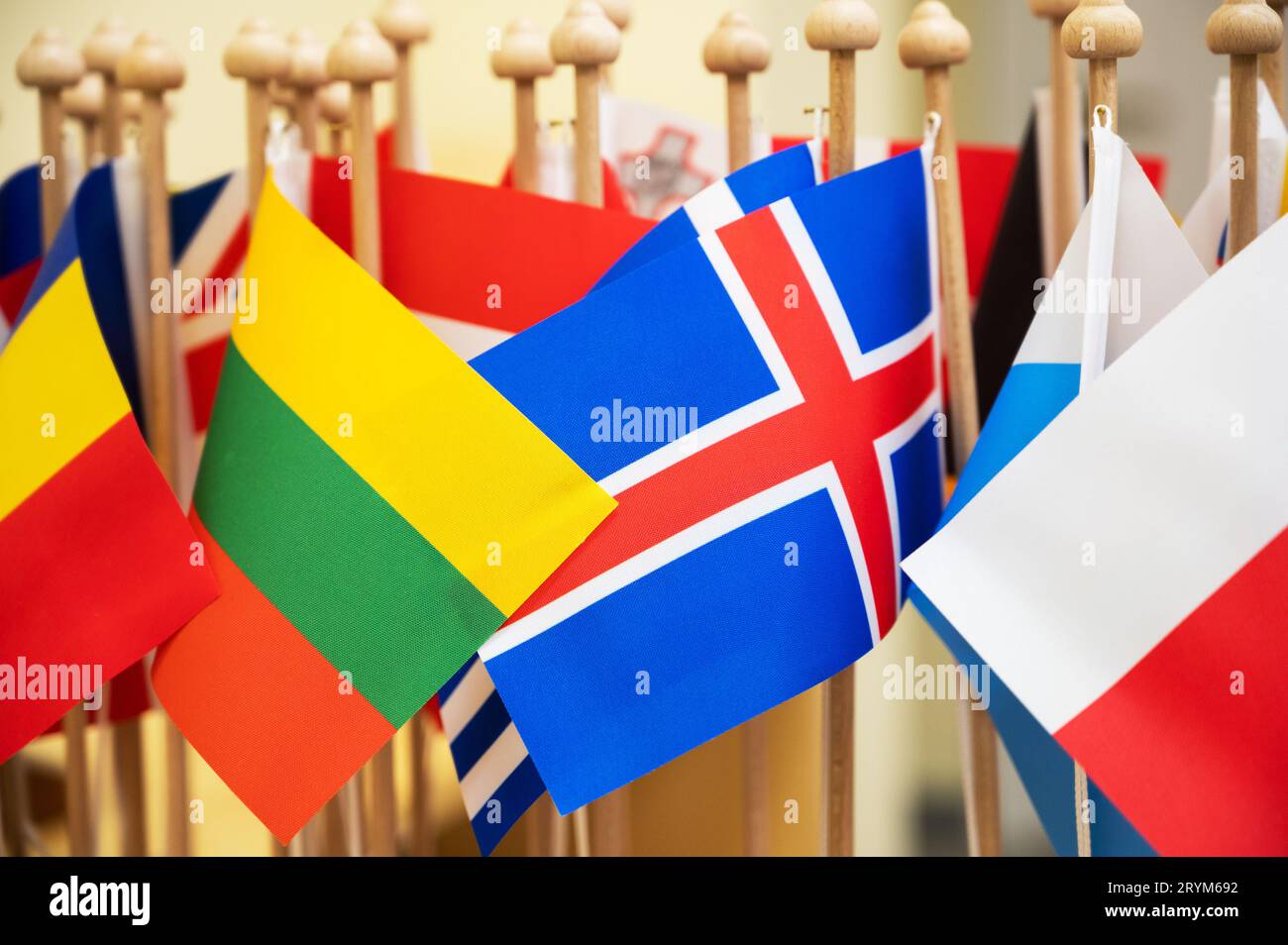 Colourful flags world nations flags hi-res stock photography and images ...