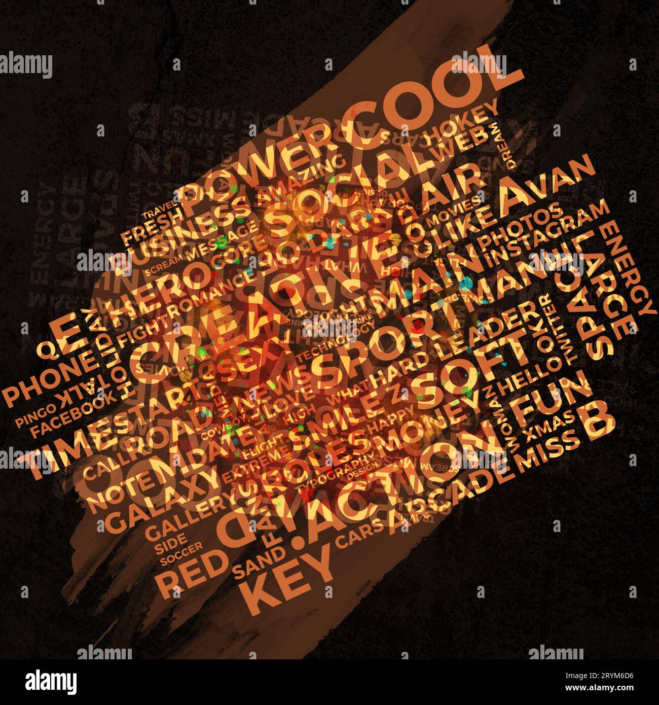Typography word cloud collage. Creative concept wordcloud for web or ...