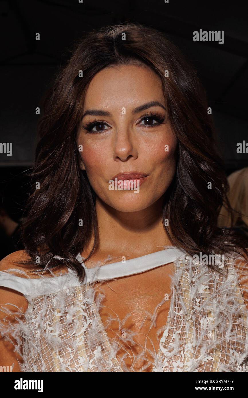 Eva Longoria backstage prior to the L'Oreal Spring/Summer 2024 ...