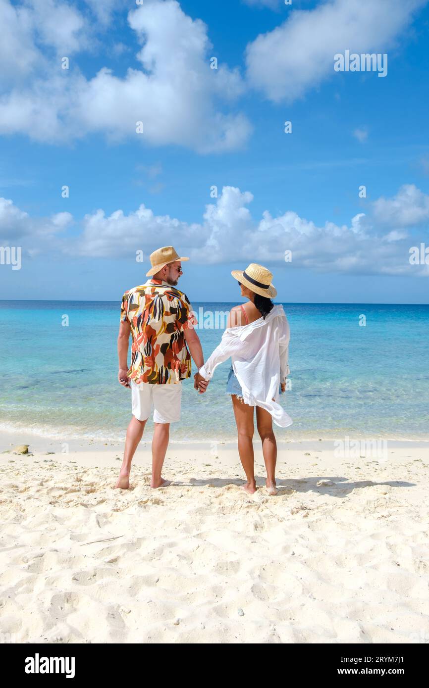 Playa Porto Marie beach in Curacao, tropical beach at the Caribbean ...